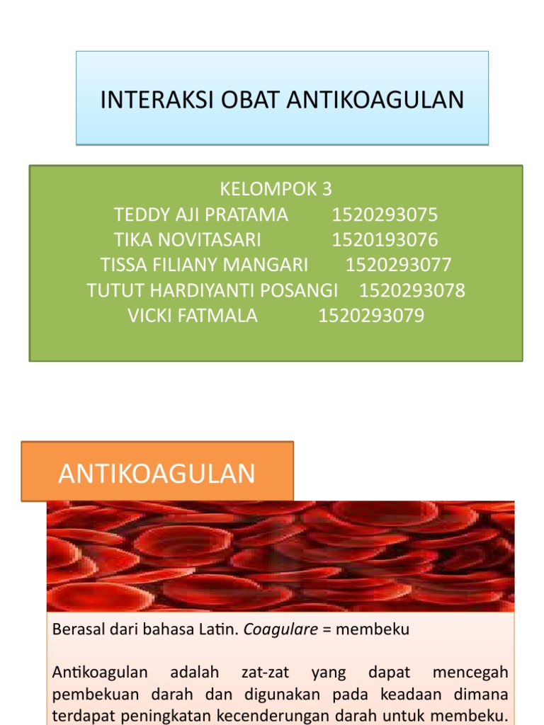 Interaksi Obat Antikoagulan | PDF