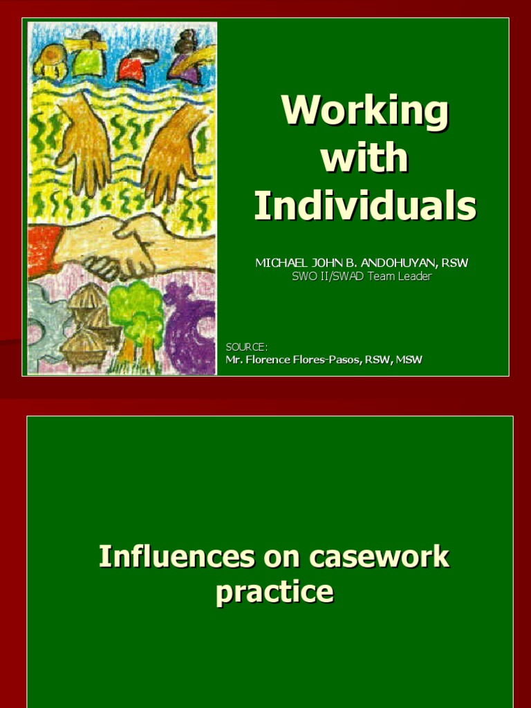 Presentation Working With Individuals | PDF | Psychosocial | Interview