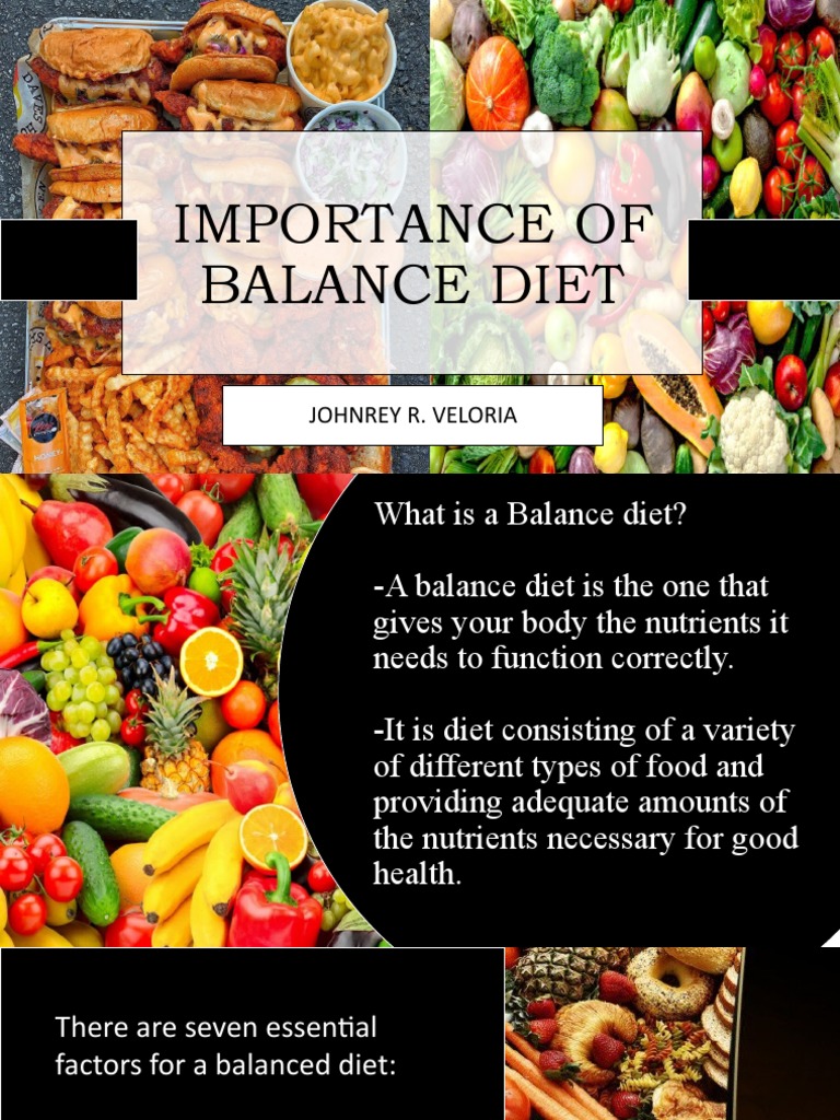 Importance of Balance Diet | PDF | Healthy Diet | Nutrients
