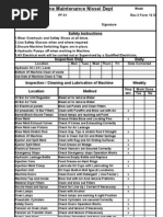 CNC Daily Maintenance Checklist | PDF