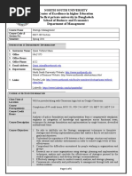 NSU BBA Course List | PDF | Economics | Business