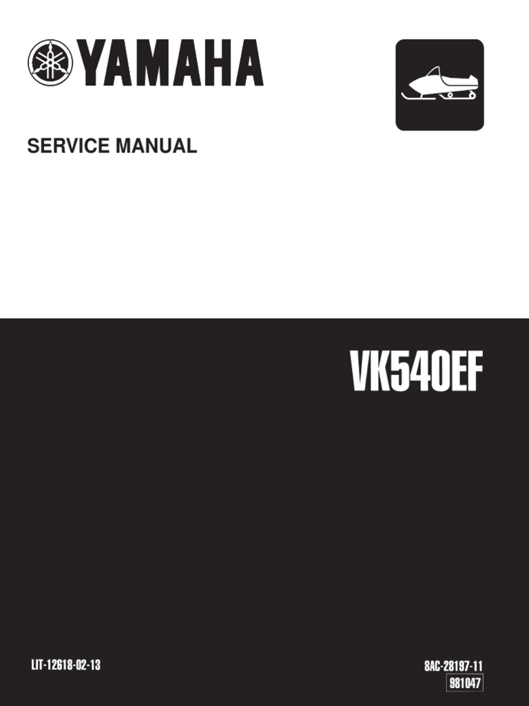 Yamaha VK540 III Service Manual | PDF | Ignition System | Belt (Mechanical)