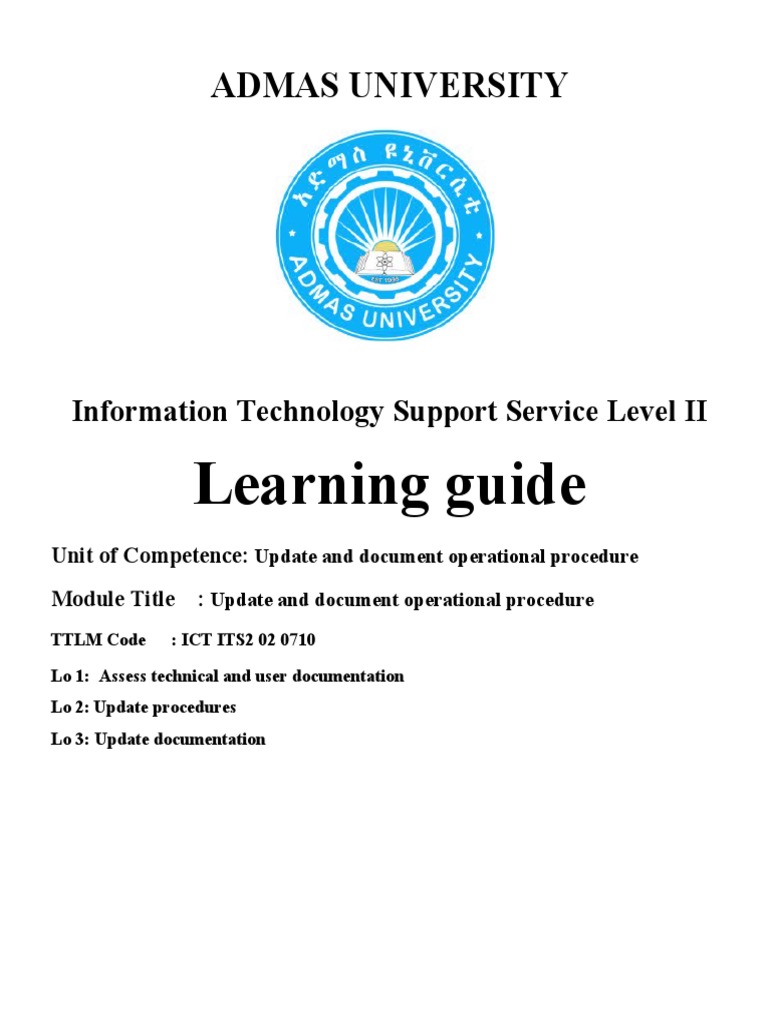 Update and Document Operational Procedure-Final | PDF | Documentation | Markup Language