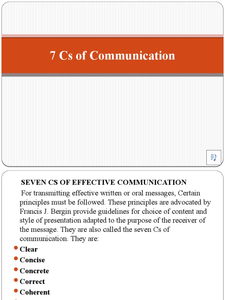 7Cs of Communication | PDF | Communication | Cognitive Science