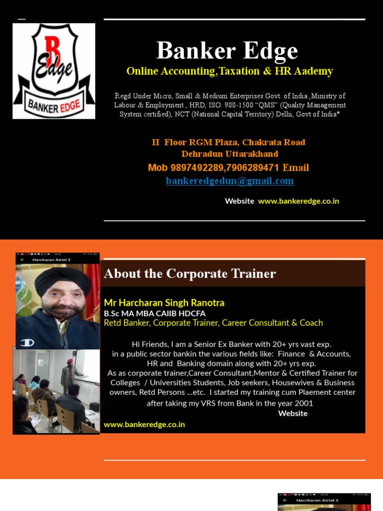 Banker Edge Online Courses Presentation 2021 | PDF | Debits And Credits ...