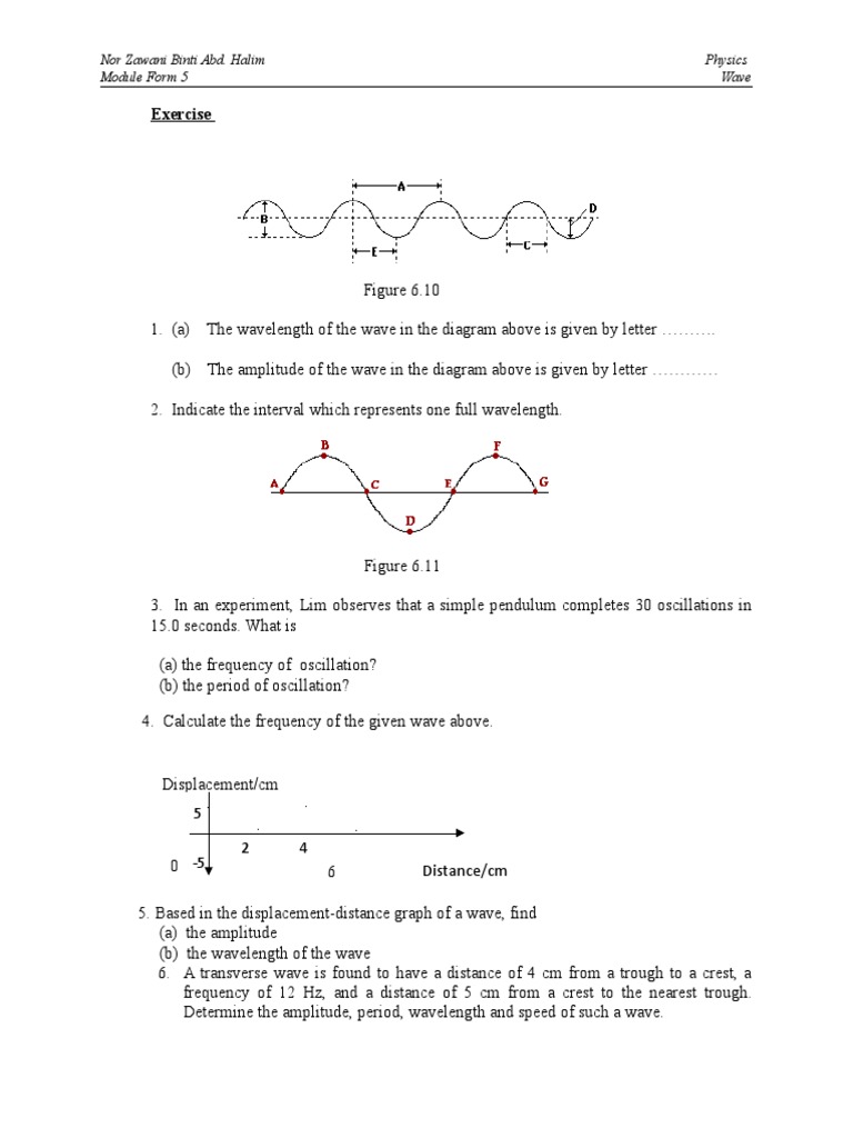 Exercise Wave | PDF | Waves | Frequency
