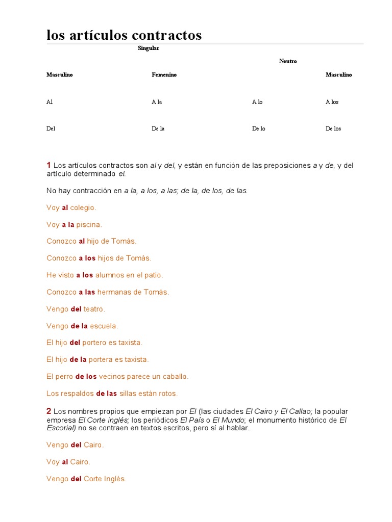 Los Artículos Contractos | PDF