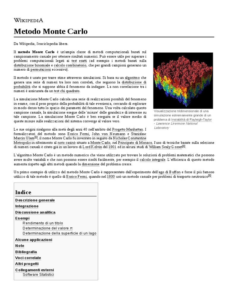 Metodo Monte Carlo | PDF