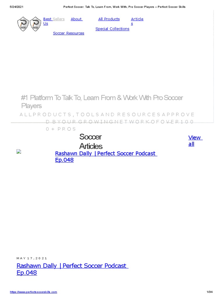 Perfect Soccer - Talk To, Learn From, Work With, Pro Soccer Players ...