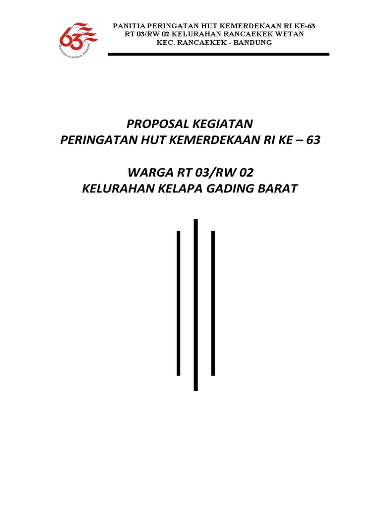 Contoh Proposal Kegiatan HUT RI | PDF