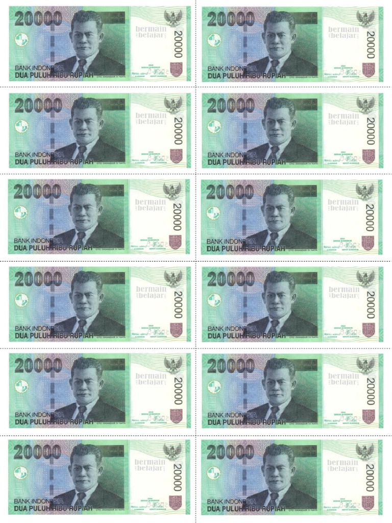 RP 20000 Uang Kertas Mainan | PDF
