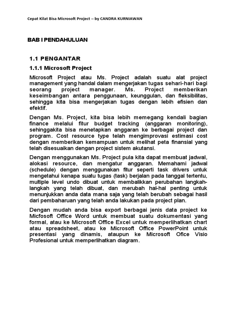 Tutorial Ms Project Untuk Proyek Konstruksi Episode 1 | PDF