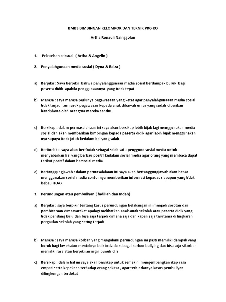 BMB3 Bimbingan Kelompok Dan Teknik Pkco | PDF