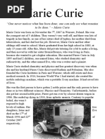 The Life and Work of Marie Curie | PDF | Marie Curie | Nuclear Chemistry