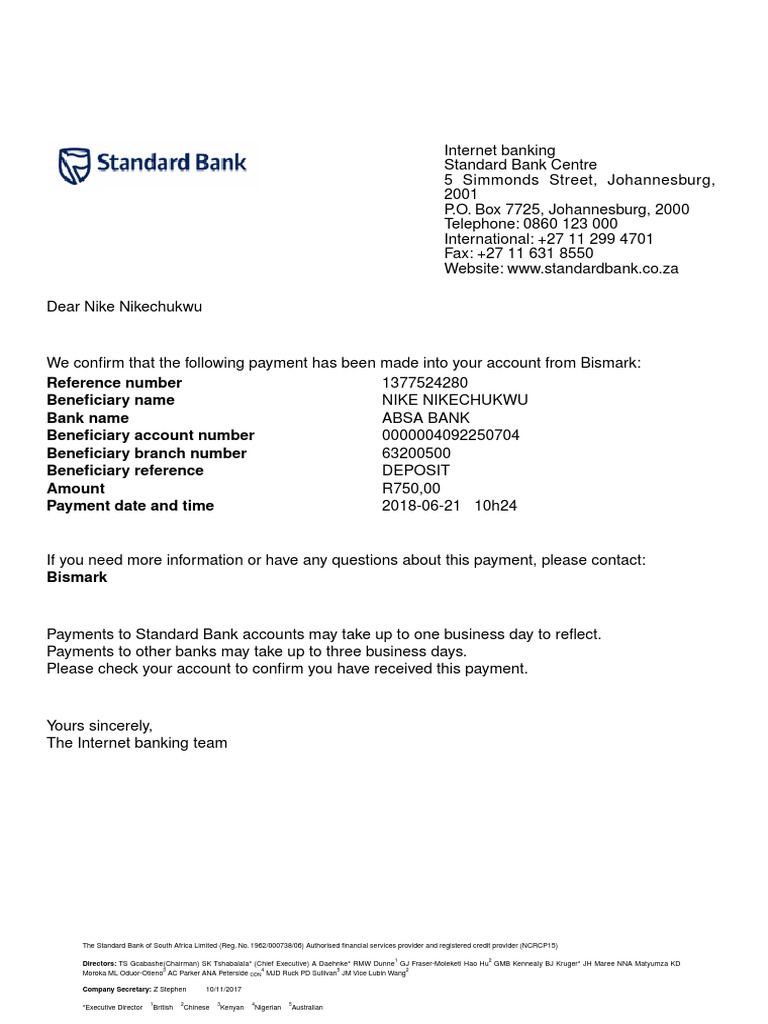 Payment Confirmation | PDF | Financial Services Companies ...