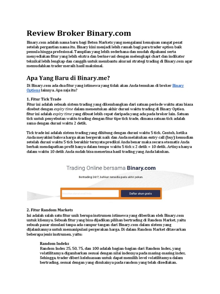 Review Broker Binary | PDF