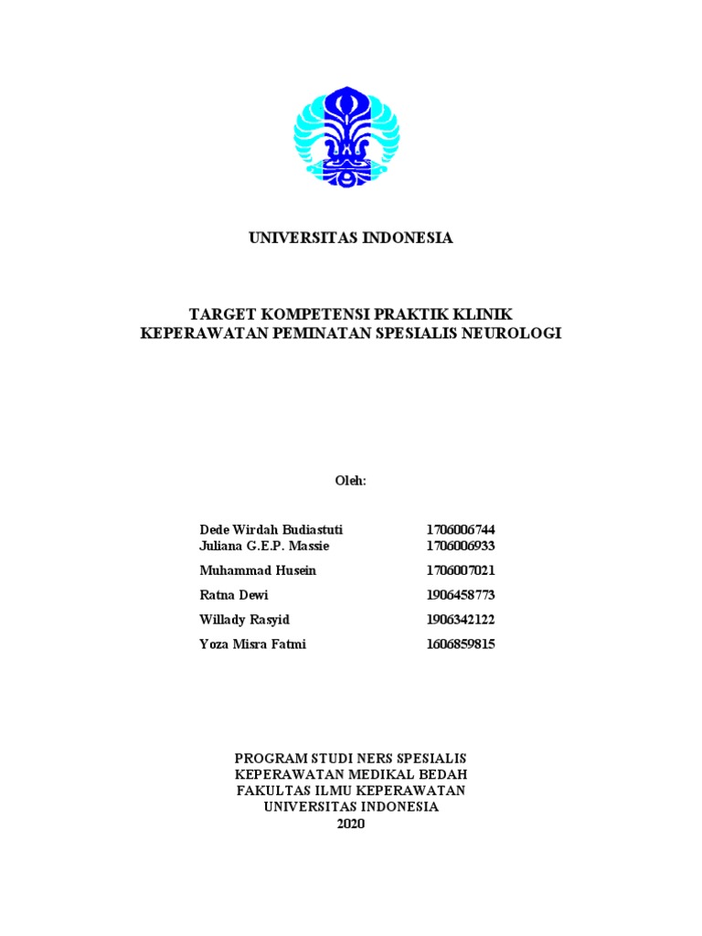 Target Kompetensi Mahasiswa FIK UI RS PON 270920 | PDF