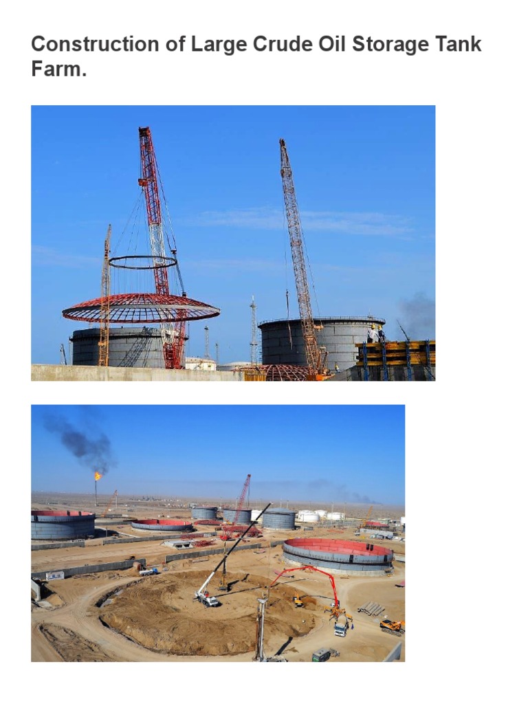 Construction of Large Crude Oil Storage Tank Farm | PDF | Technology ...