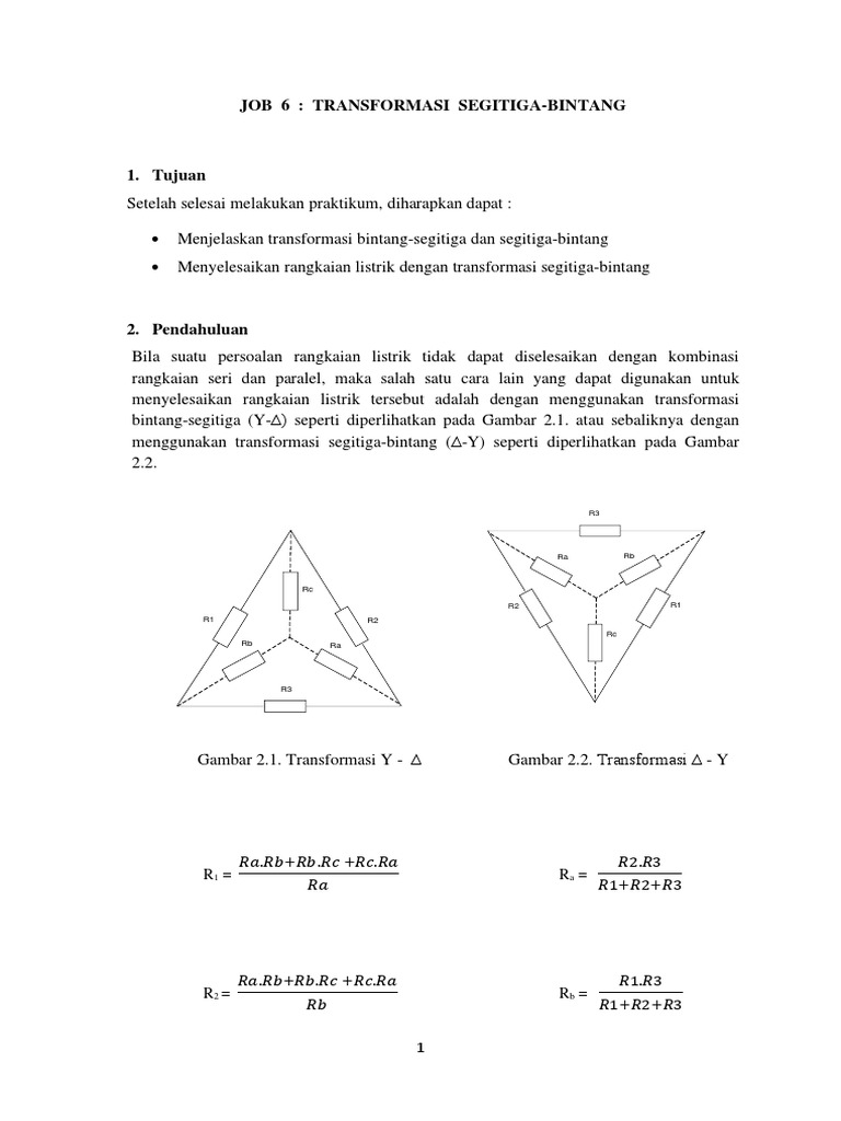 Transformasi Segitiga-Bintang Listrik | PDF