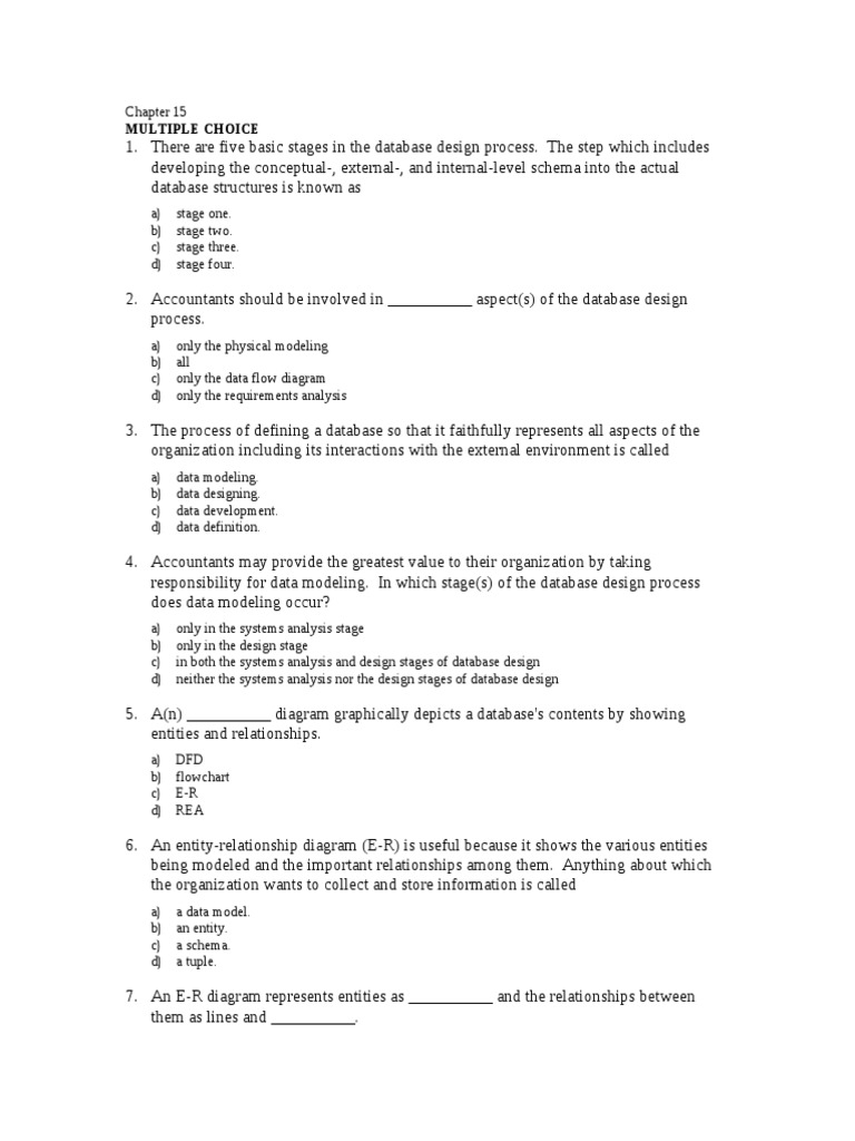 DBMS Quiz | PDF | Data Model | Databases