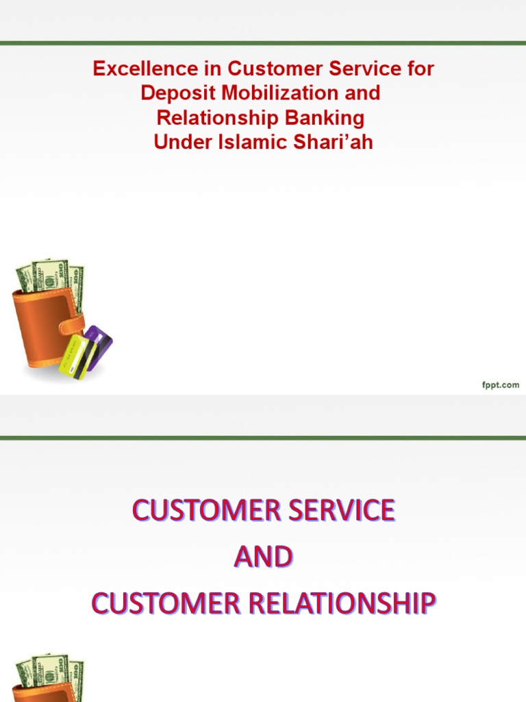 Excellence in Customer Service For Deposit Mobilization and ...