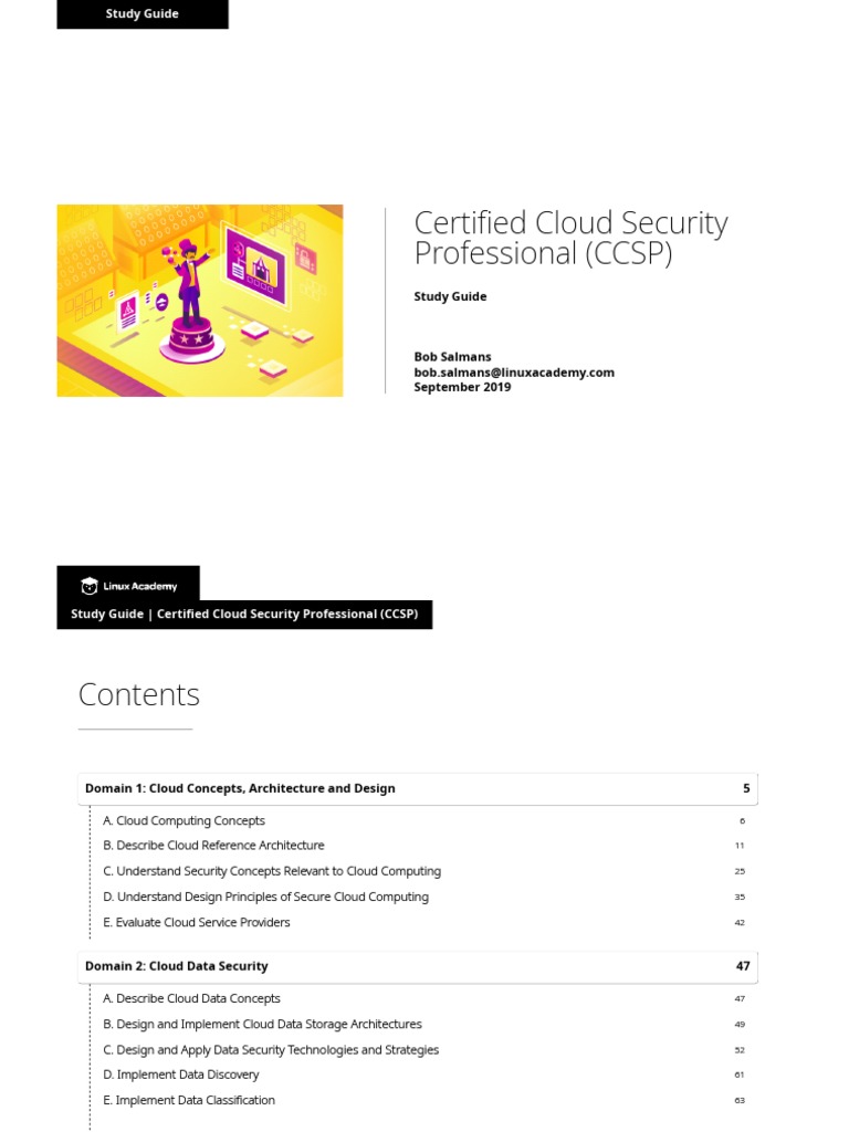 Certified Cloud Security Professional (CCSP) : Study Guide | PDF | Cloud Computing | Software As ...