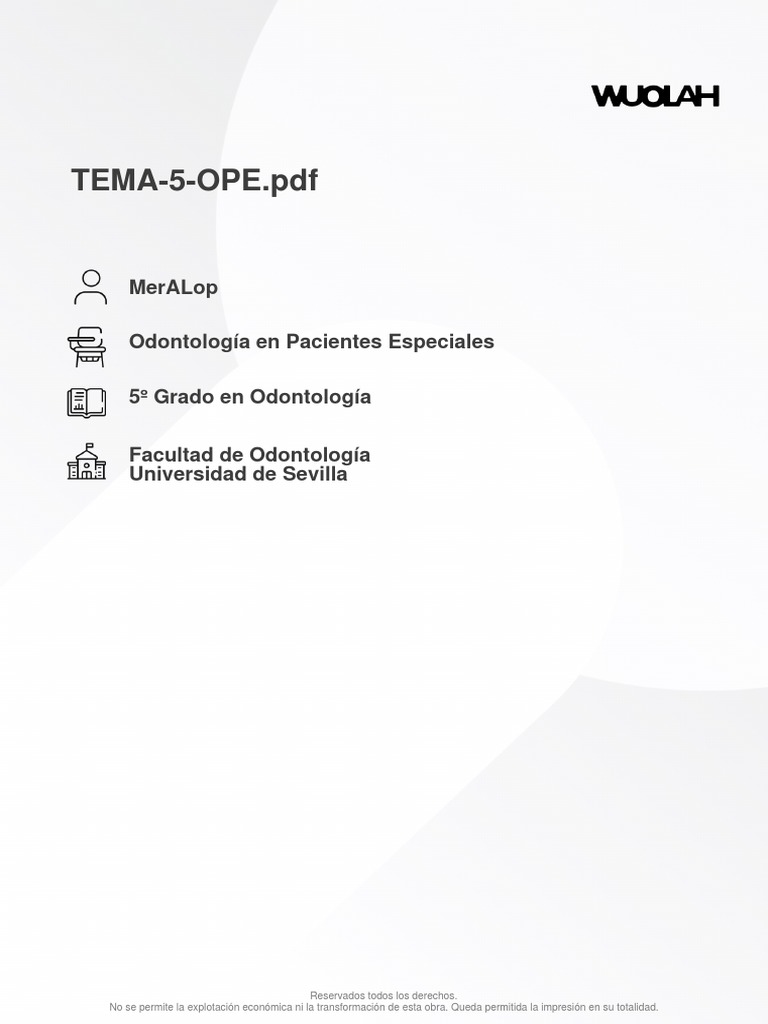 Wuolah Free TEMA 5 OPE | PDF | Hemofilia | Coagulación