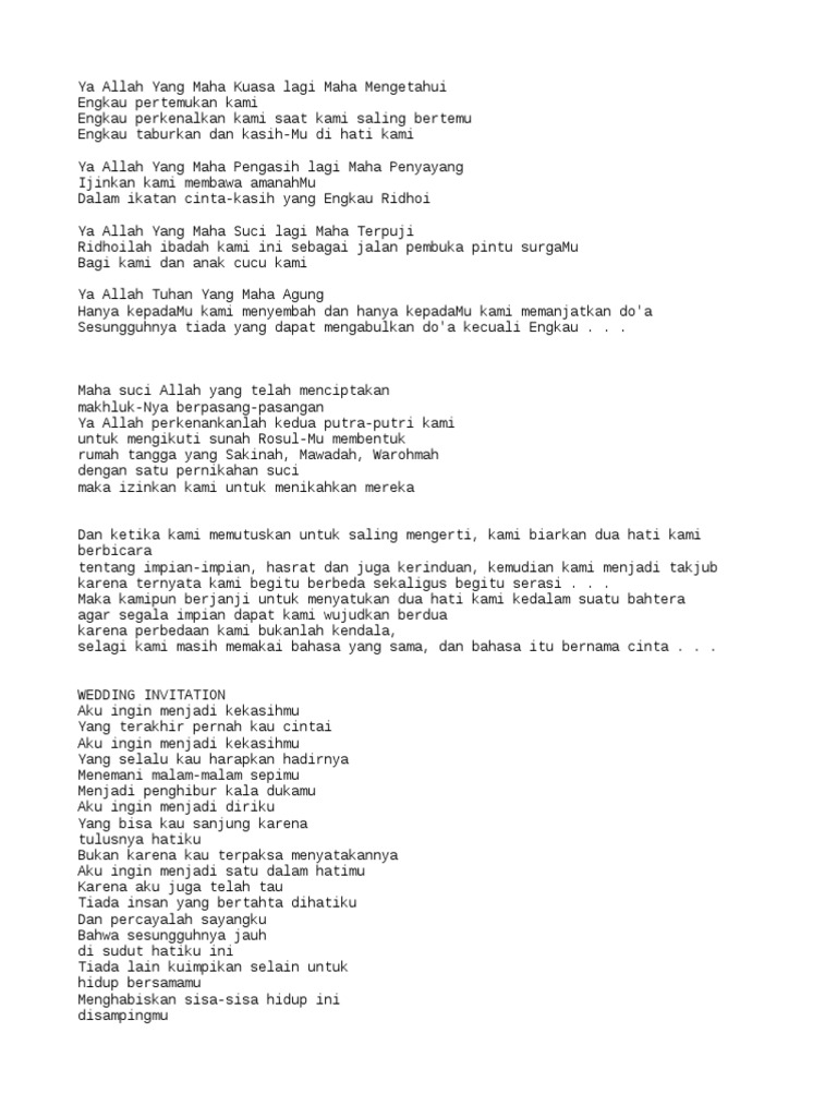Doa Akad Nikah | PDF