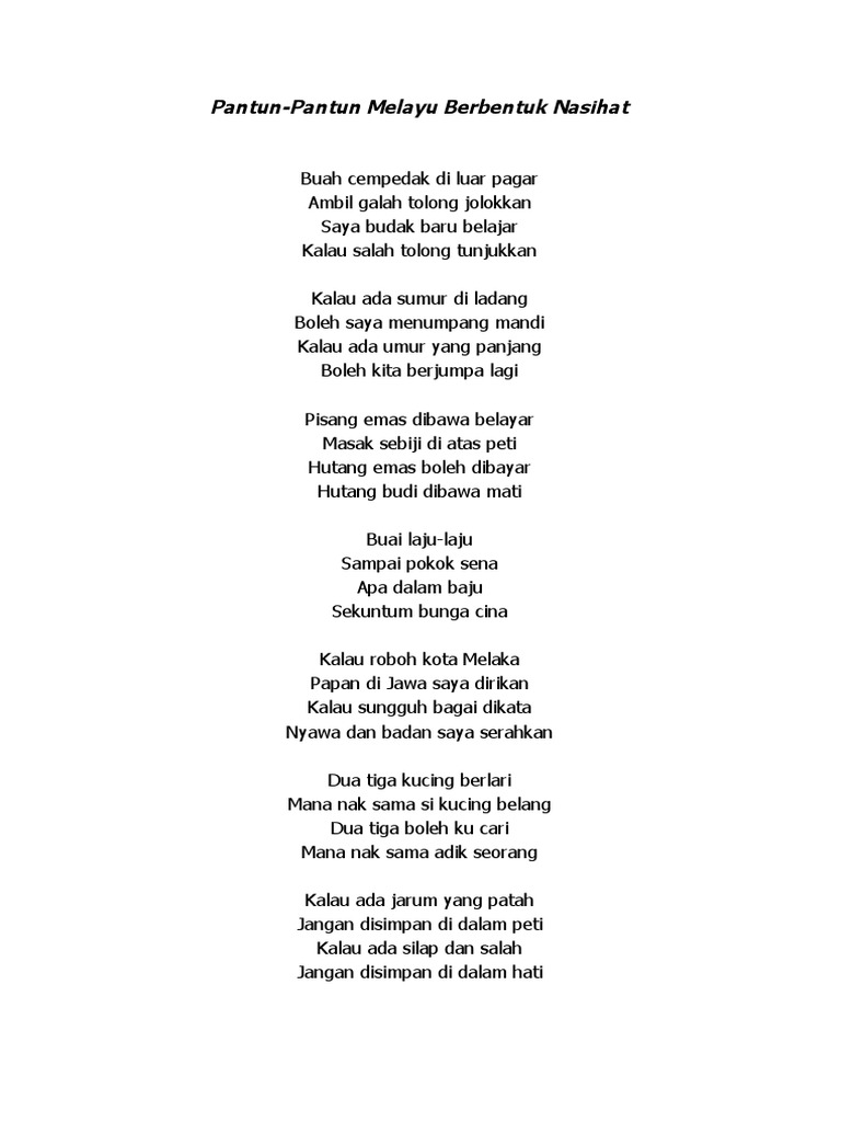 Pantun Melayu | PDF