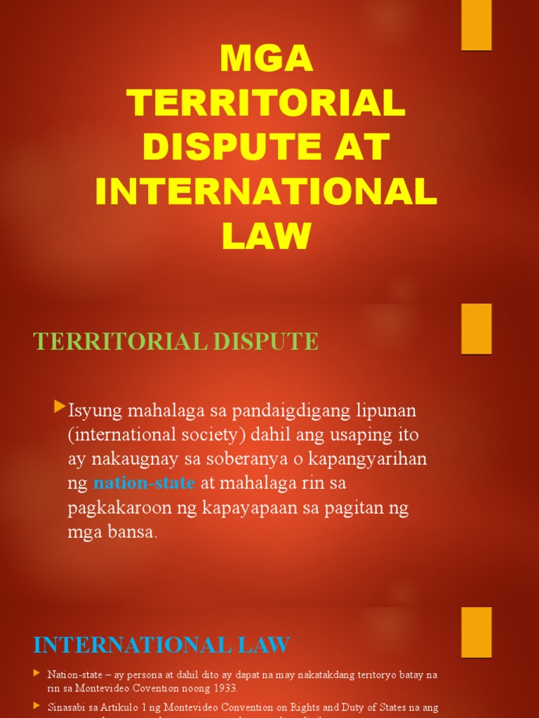 Mga Territorial Dispute at International Law | PDF