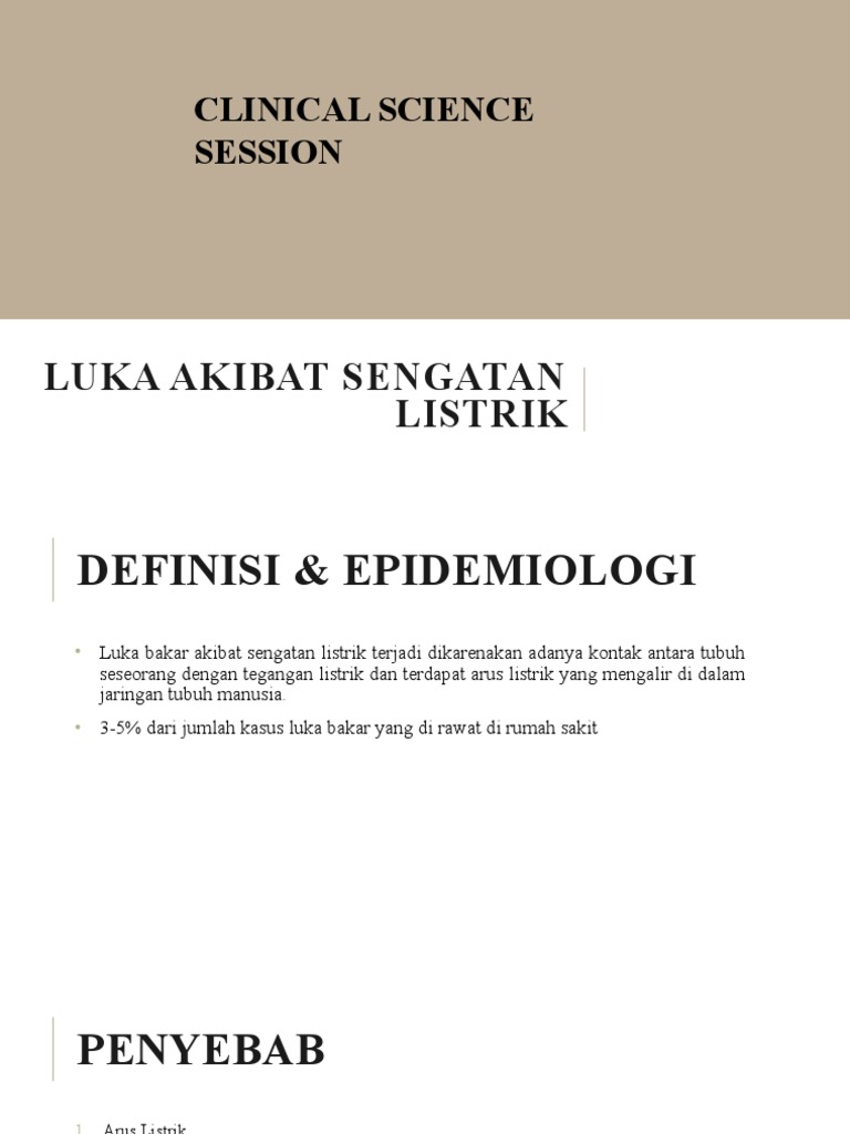 Luka Sengatan Listrik | PDF