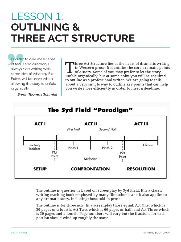 02 Novel+Writing+Bootcamp Outlining+ +Three+Act+Structure | PDF | Plot ...