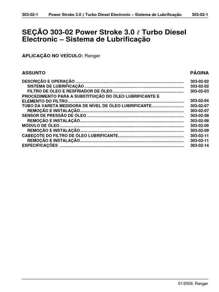 Lubrificação do Motor Power Stroke 3.0 | PDF | Turbocompressor | Óleo ...