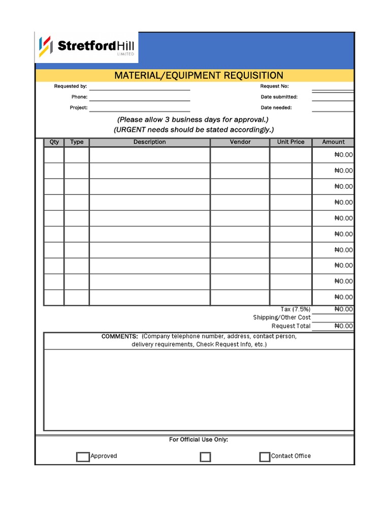 Draft Requisition Form | PDF