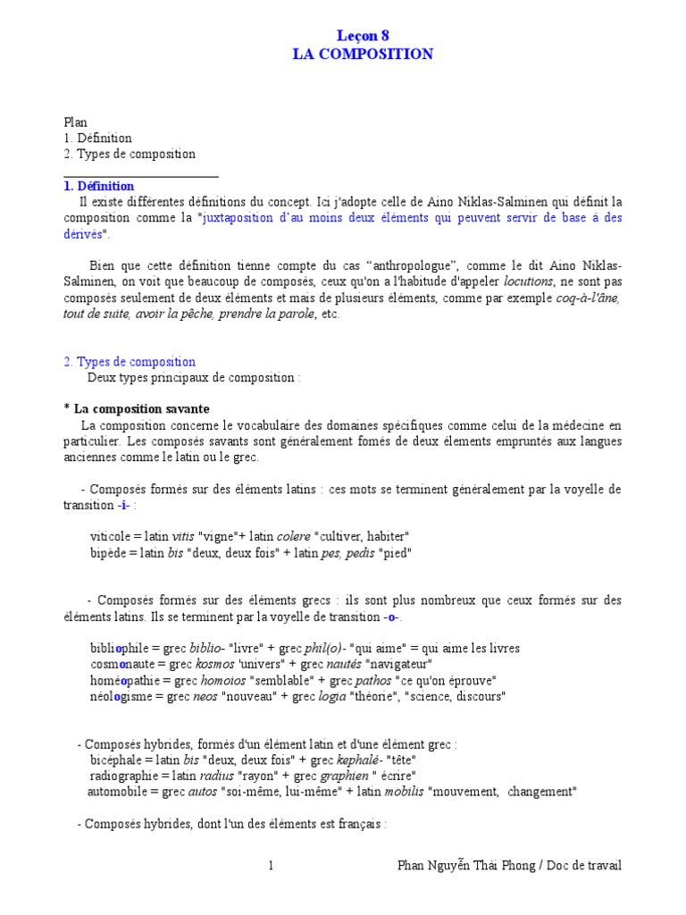 Types de composition linguistique | PDF | Linguistique | Langues