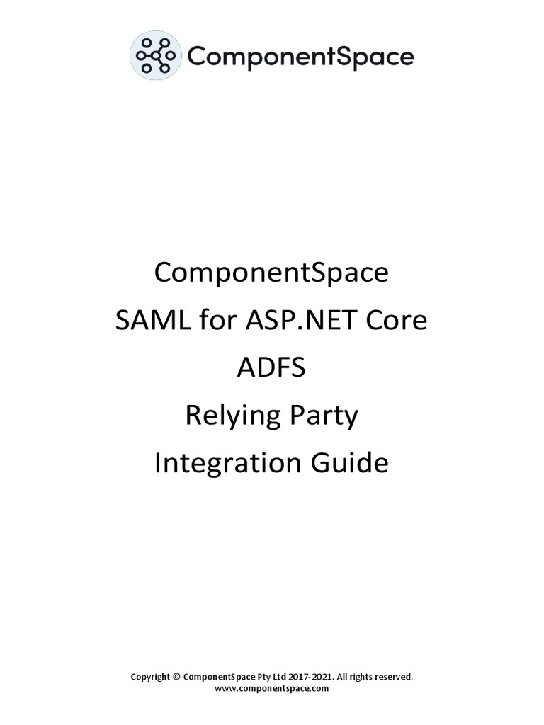 ComponentSpace ADFS Relying Party Integration Guide | PDF | Login ...