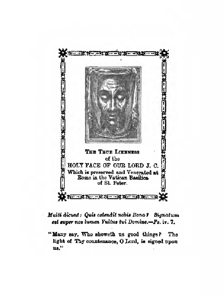 The Face Of: Holy Our Lord | PDF | Pope | Relic