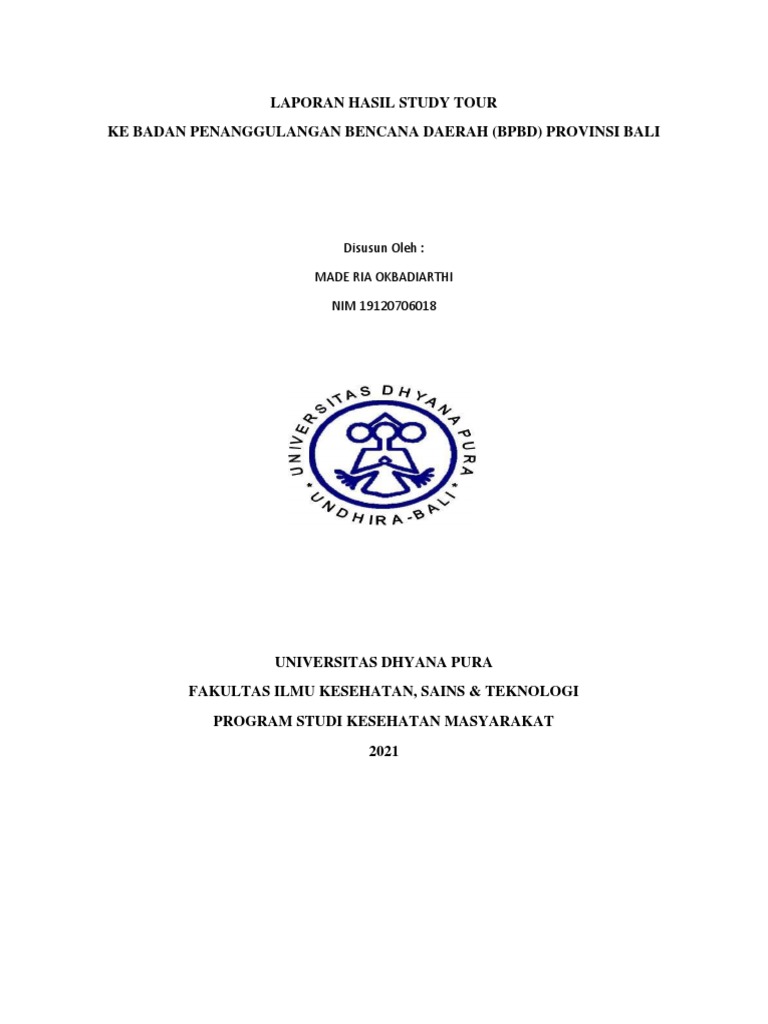 Laporan Hasil Study Tour BPBD | PDF | Karier & Perkembangan