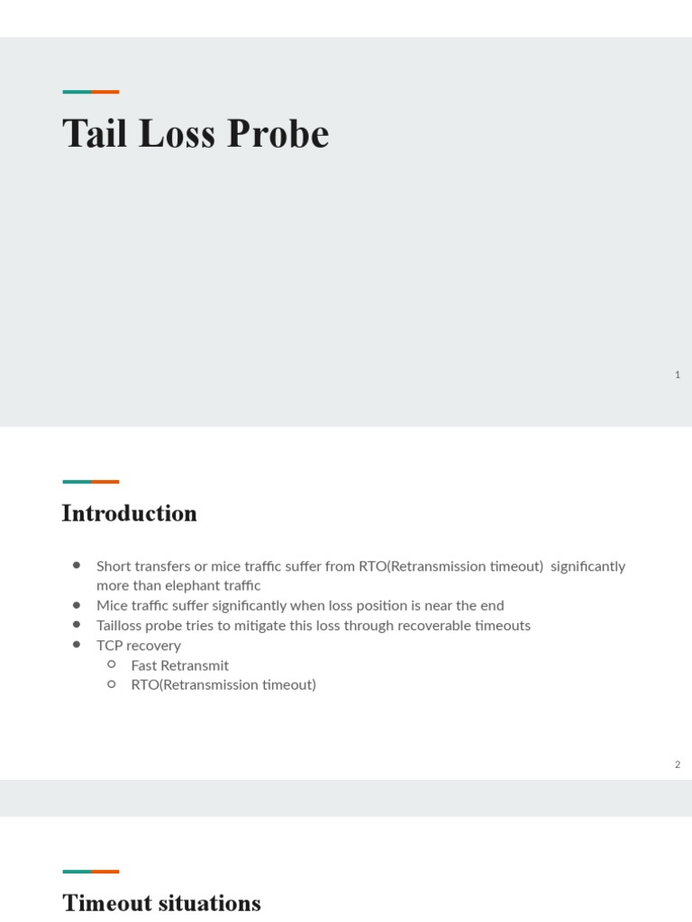 Tail Loss Probe | PDF | Transmission Control Protocol | Computer Networking