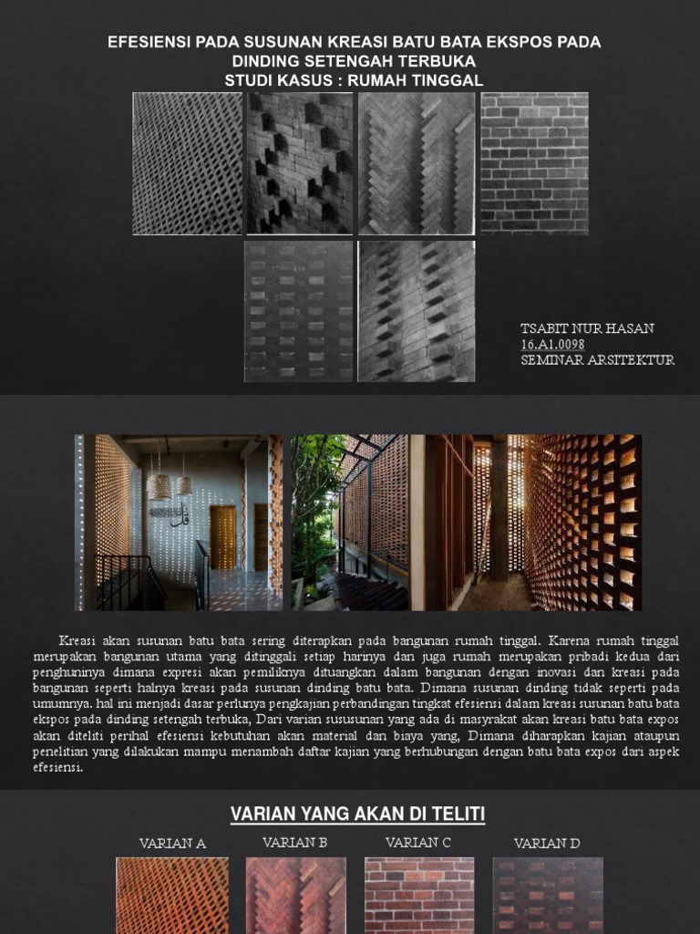 Efisiensi Susunan Bata Ekspose | PDF