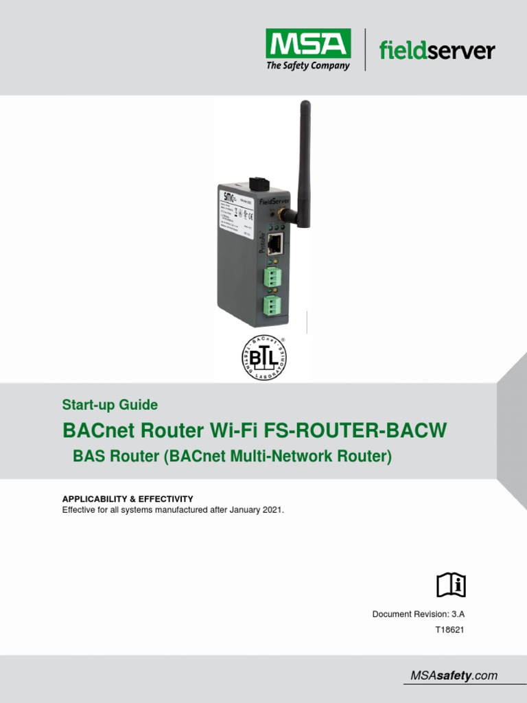 BACnet Router Wi-Fi Start-Up Guide | PDF | Ip Address | Wi Fi