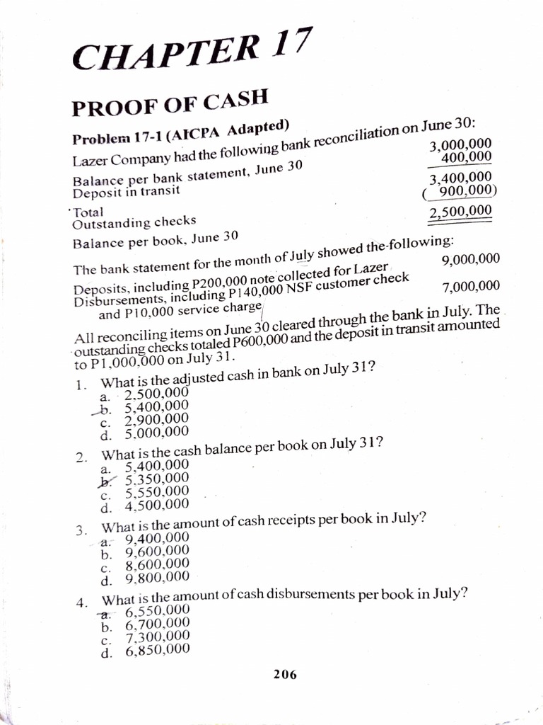 Proof of Cash | PDF | Deposit Account | Banks