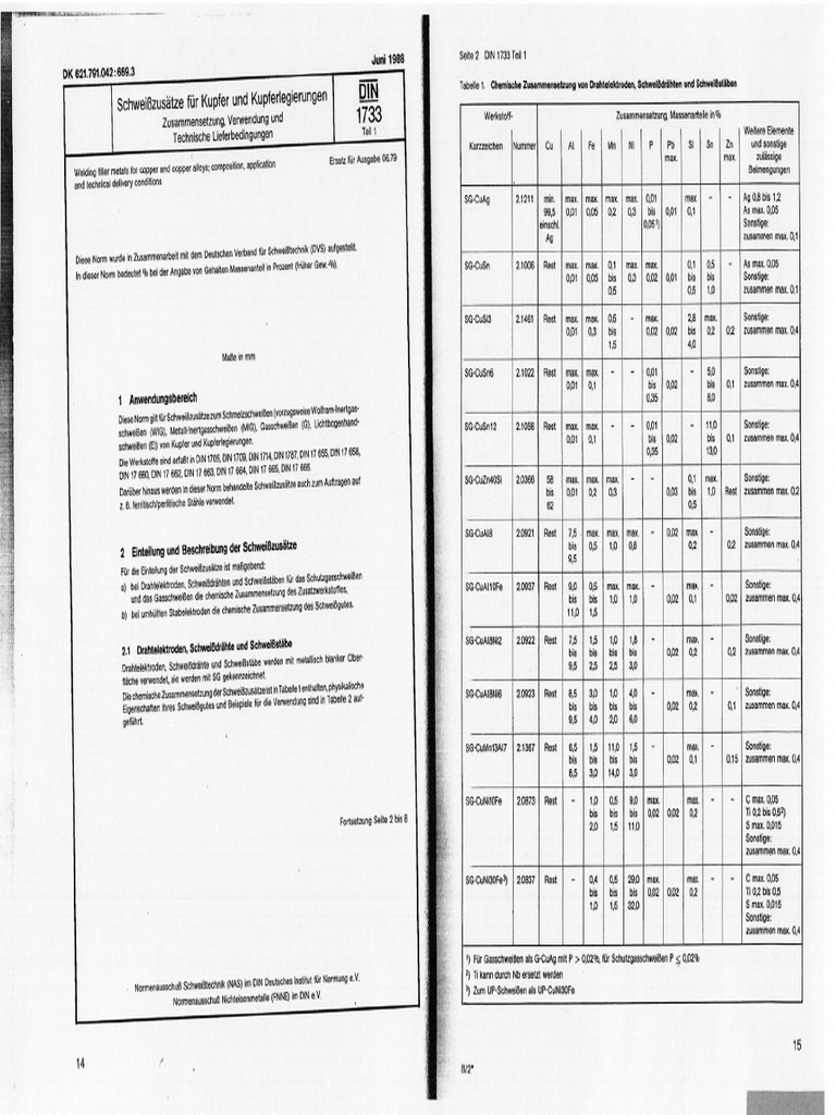 Din 1733-1 - 06.1988 | PDF