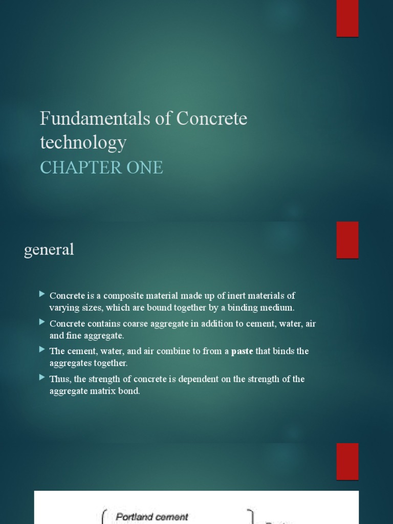 Chapter 1 Fundamentals Concrete Technology | PDF | Prestressed Concrete ...