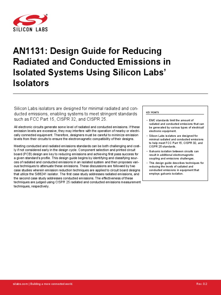 AN1131: Design Guide For Reducing Radiated and Conducted Emissions in ...