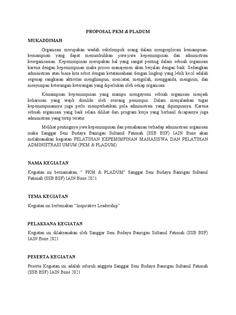 Proposal PKM | PDF