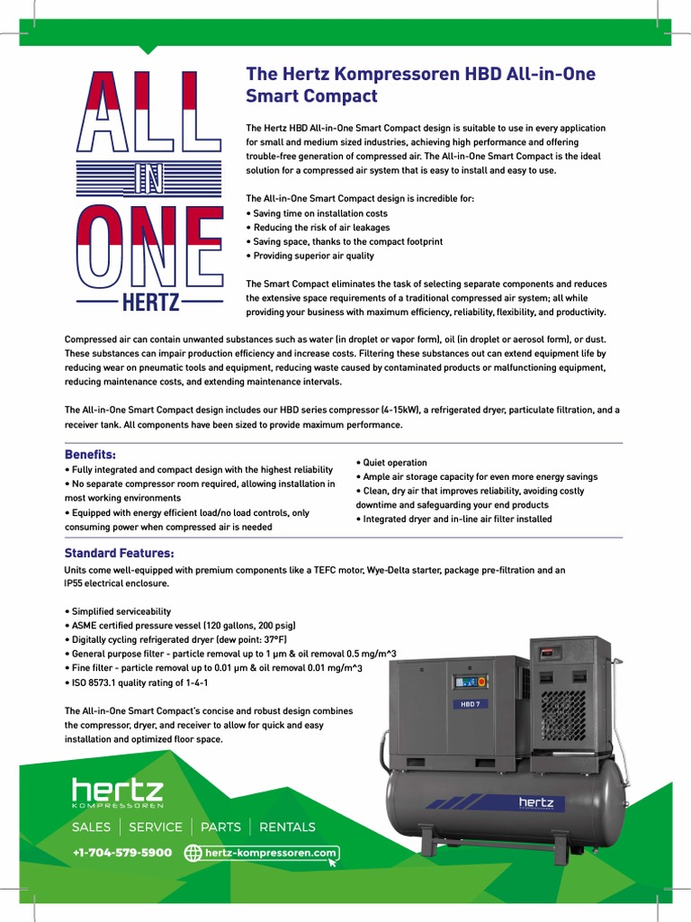 Hertz-: The Hertz Kompressoren HBD AU-in-One Smart Compact | PDF ...