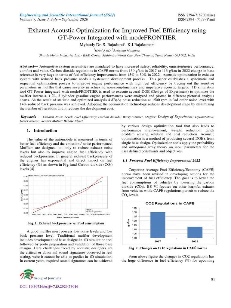 GT-Power Integrated With ModeFRONTIER | PDF | Fuel Efficiency ...