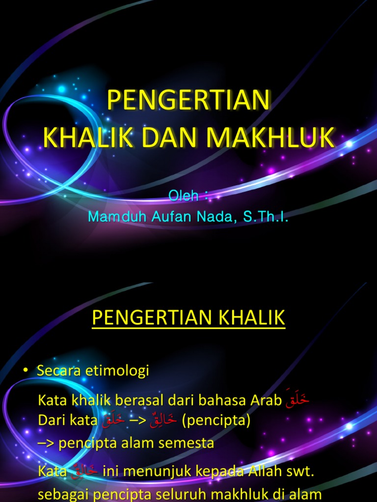 Pengertian Khalik Dan Makhluk | PDF
