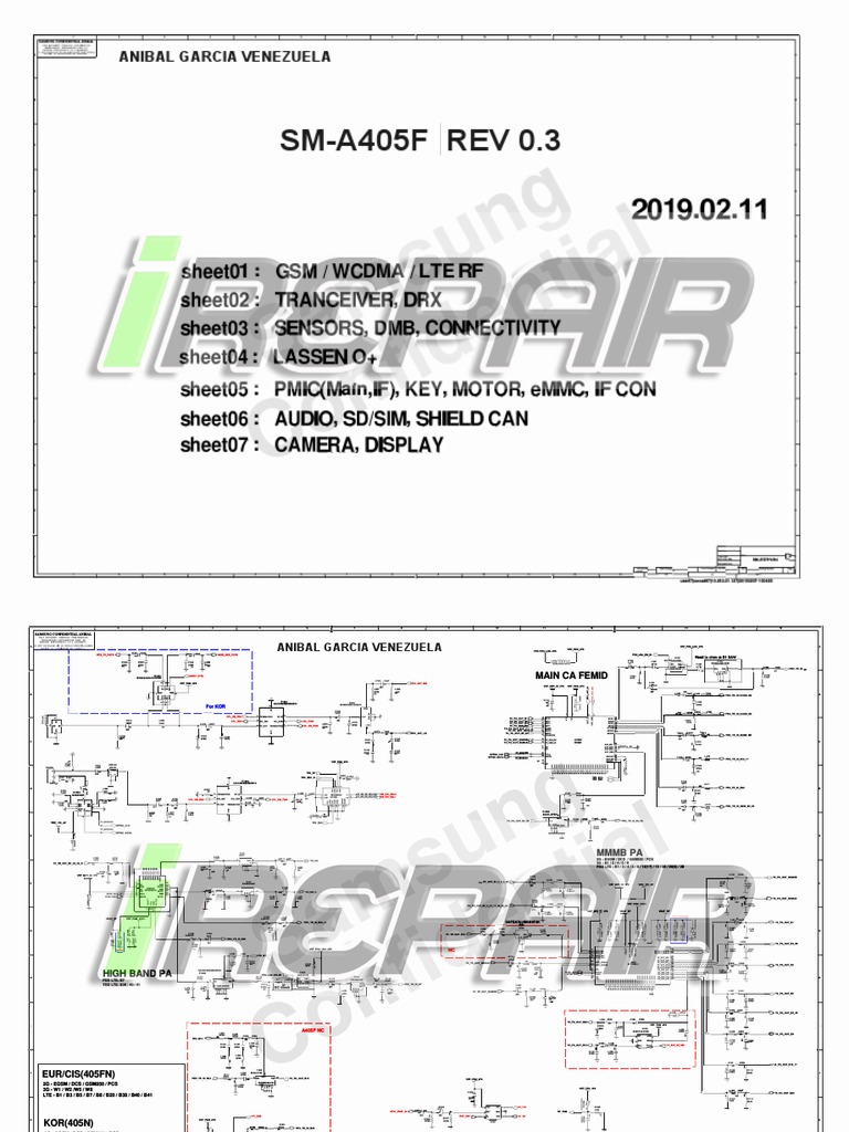 Samsung Galaxy A405F Schematic Diagram | PDF | Samsung | Science
